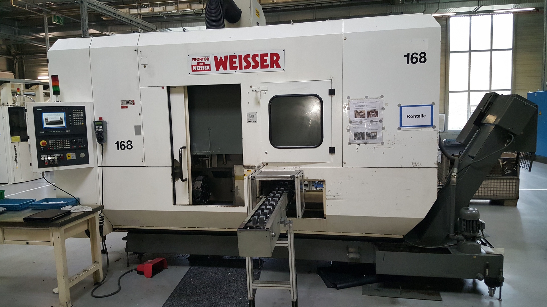 Gebrauchte WEISSER Univertor AS 90L CNC Wellen-Drehmaschine