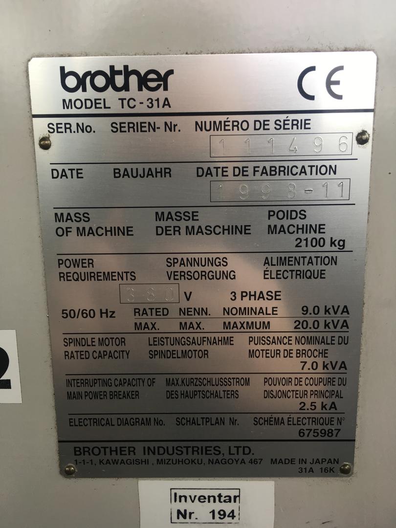 Used Brother TC-31a VMC cheap. Buy second hand Brother