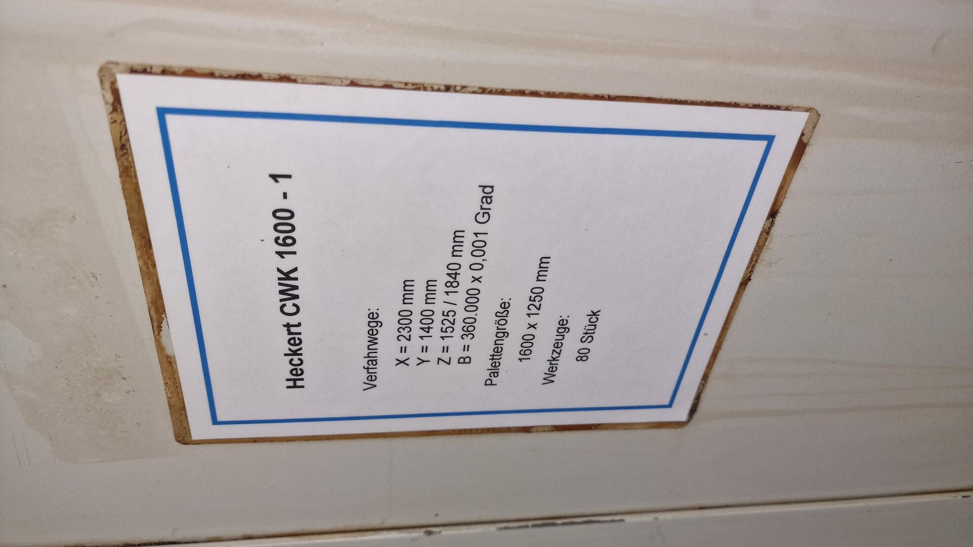 Best Starrag Heckert CWK 1600H Horz. Machine Center for Sale