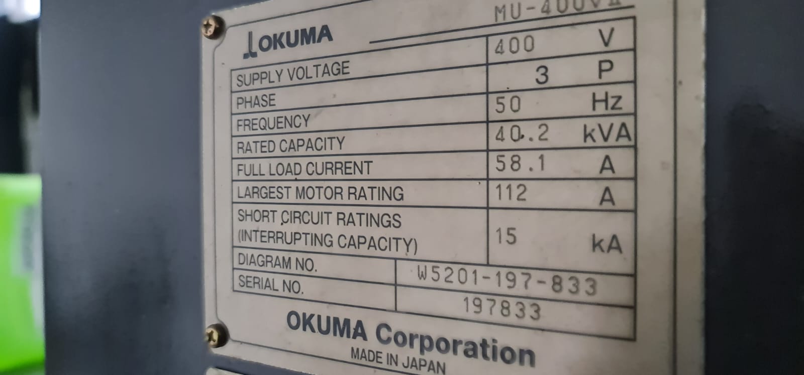 OKUMA MU400-V-II Multitasking VMC | Asset-Trade