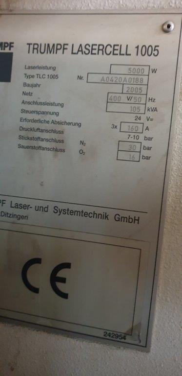 Buy & Sell Top Used TRUMPF LASERCELL TLC 1005 equipment