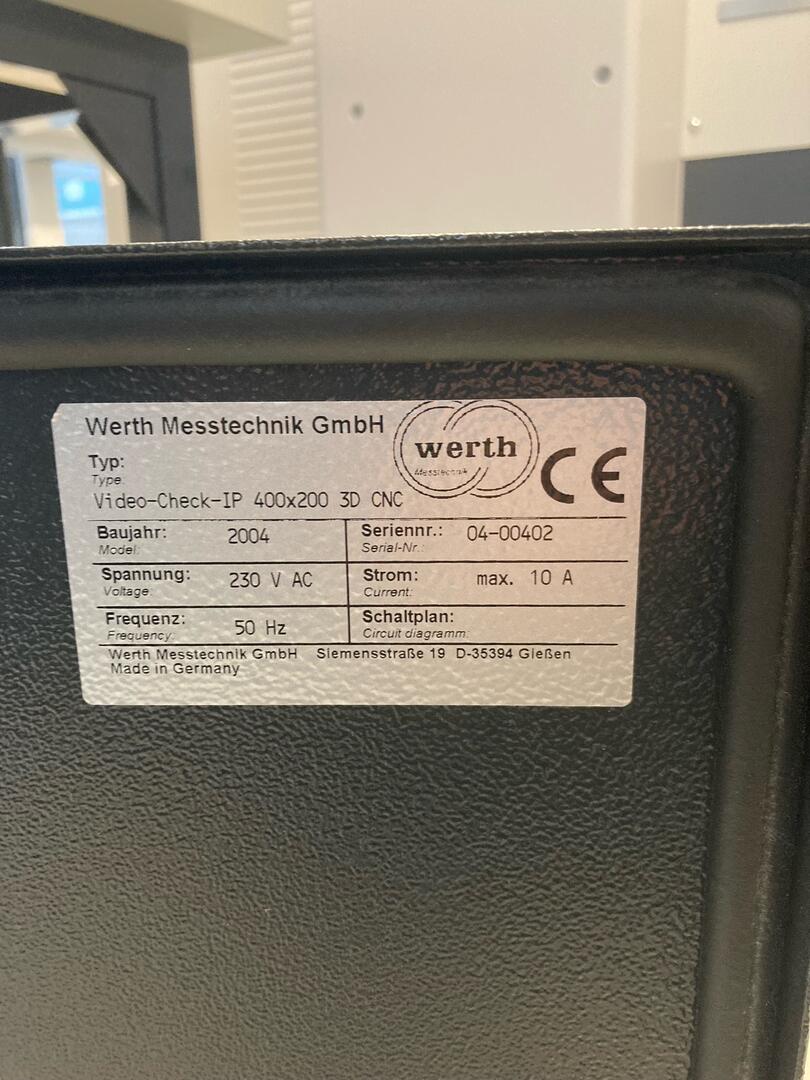 Beste gebrauchte WERTH Video Check IP 400x200 3D CNC Messmaschine kaufen