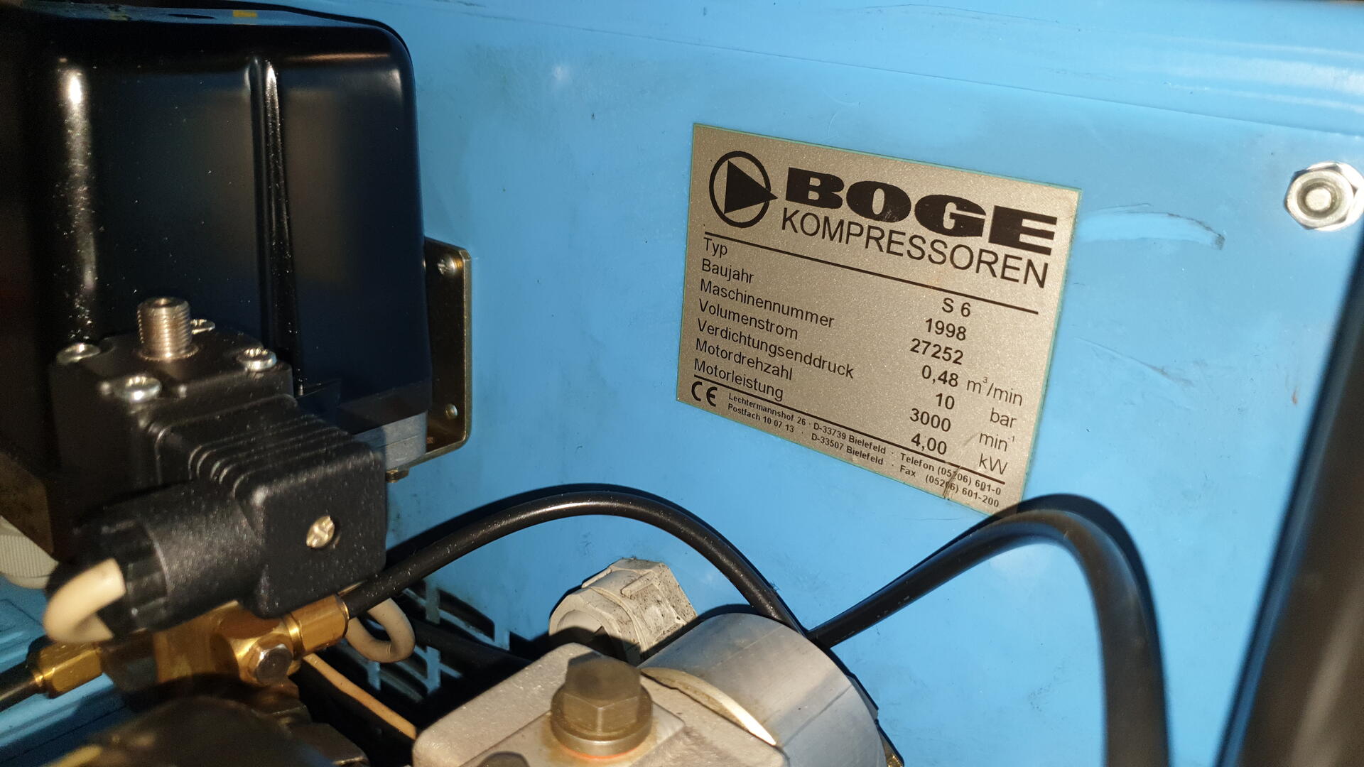 BOGE S6 Compresores de tornillo 4kw 10bar | Asset-Trade