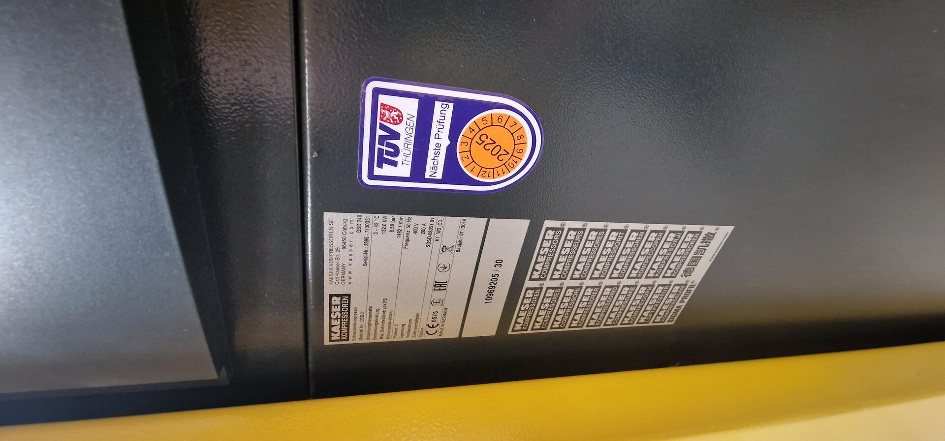 Complete Kaeser Compressor Station (YOM 2019) with DSD240/205 & Sigma ...